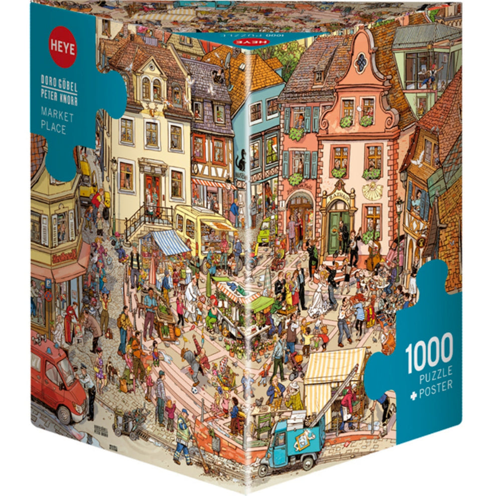 Jigsaw Puzzle: HEYE - Triangle: Gobel & Knorr, Market Place (1000 Piec ...